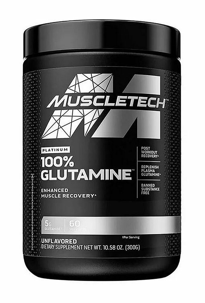 Muscletech Platinum 100% Glutamine - 300g-Dose, unflavored, 19,90