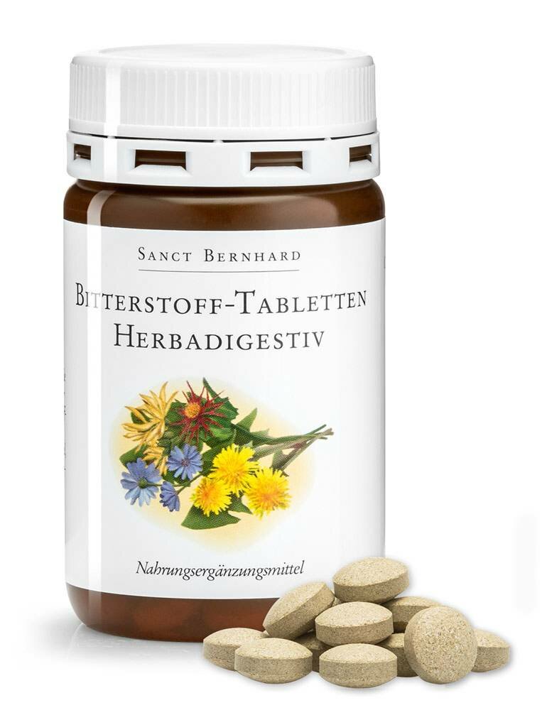 Sanct Bernhard Bitterstoff-Tabletten Herbadigestiv -150 Tabletten, 12,50