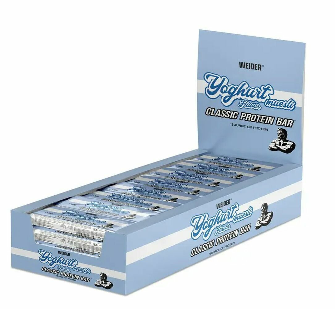 Weider Classic Protein Bar – 24 Riegel a 35 g, 45,90