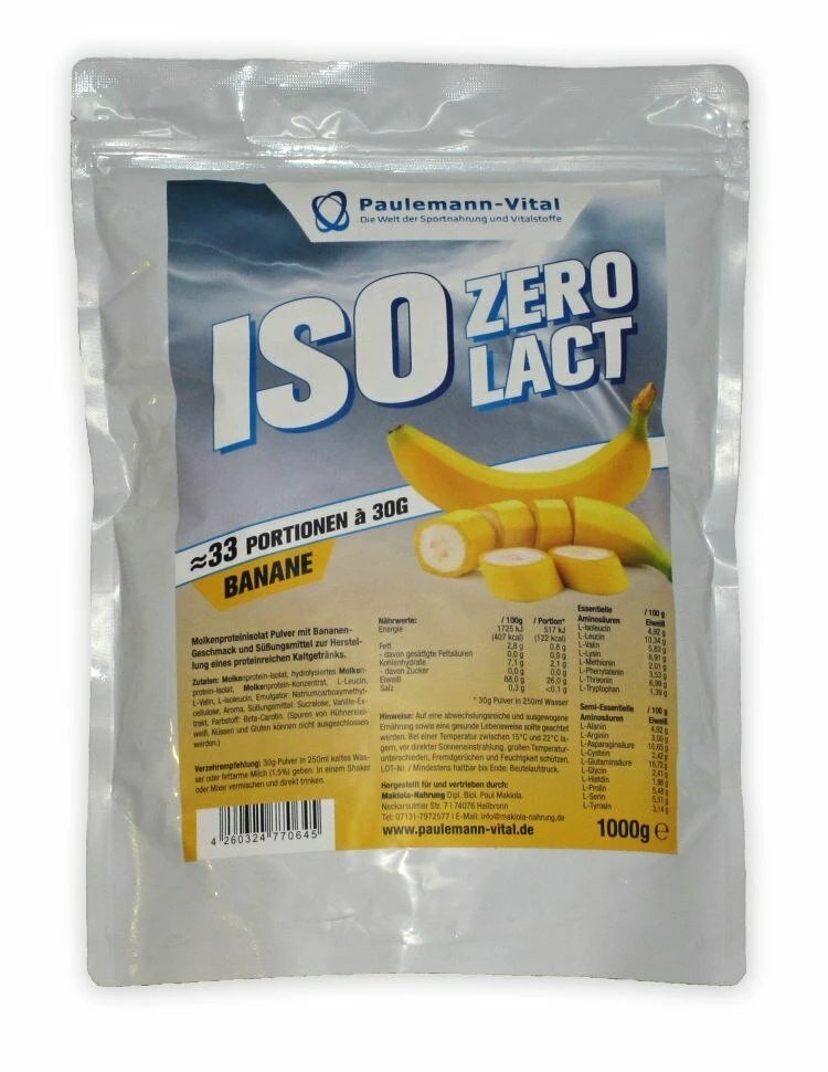 Paulemann-Vital ISO Zero Lact - 1000 g, 24,90