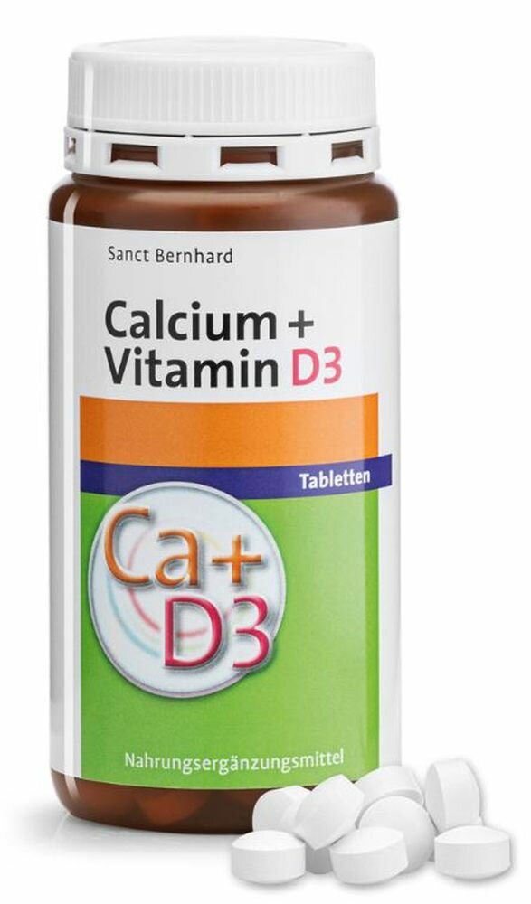 Sanct Bernhard Calcium+Vitamin D3 - 150 Tabletten, 4,95